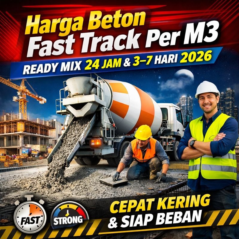 Harga Beton Fast Track Per M3 – Ready Mix 24 Jam & 3–7 Hari Cepat ...