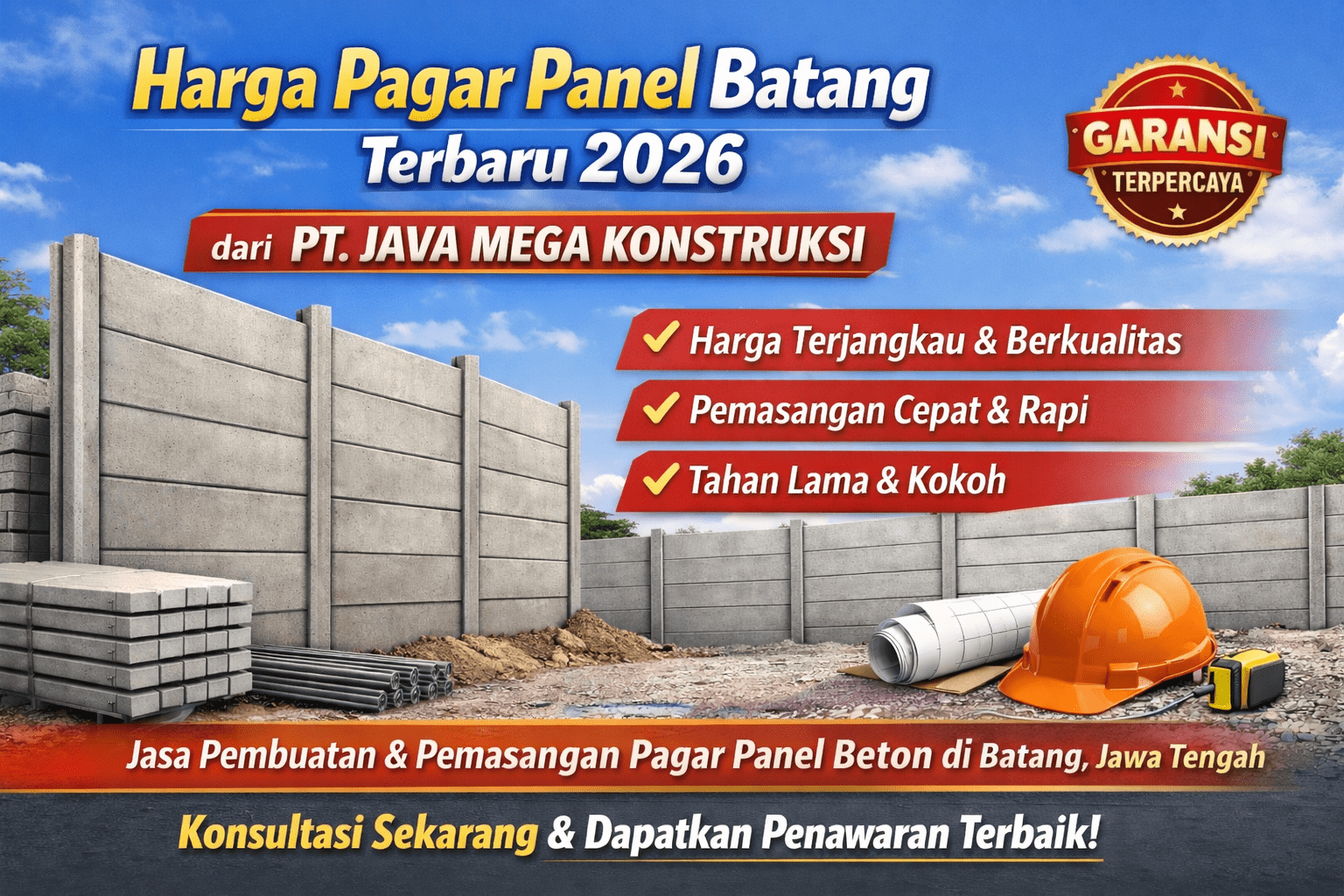 Harga Pagar Panel Batang Terbaru 2026 Murah | Info Ukuran & Jasa Pasang ...
