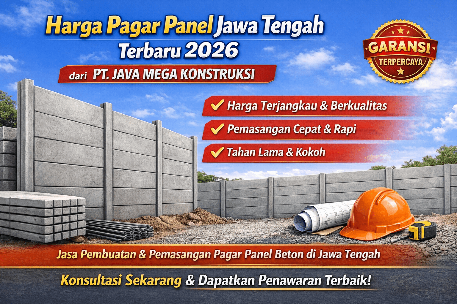 Harga pagar panel Jawa Tengah terbaru 2026 | Update Murah, Proyek ...