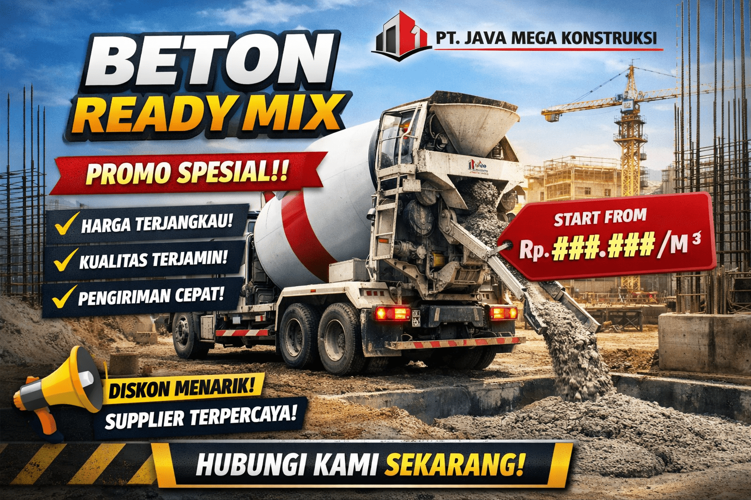 Harga Beton Readymix Terbaru 2026 | Supplier Terpercaya - Buana Project