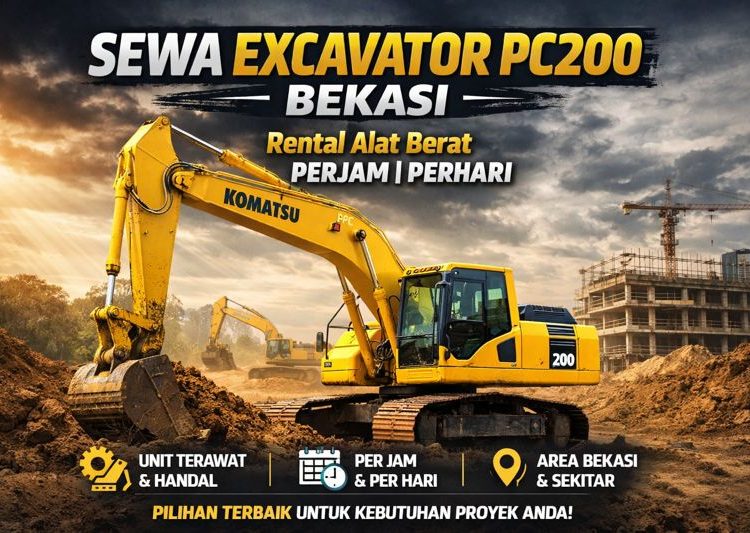 Harga Sewa Excavator PC 200 Bekasi Per Jam & Per Hari | Mini & Standar ...